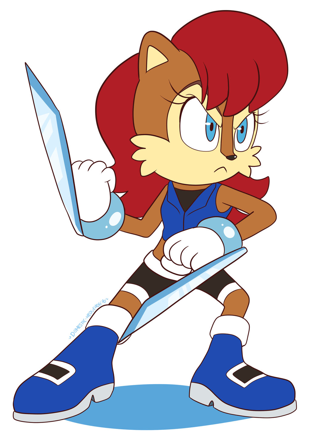 Commission Sally With Blades By Domesticmaid On Deviantart