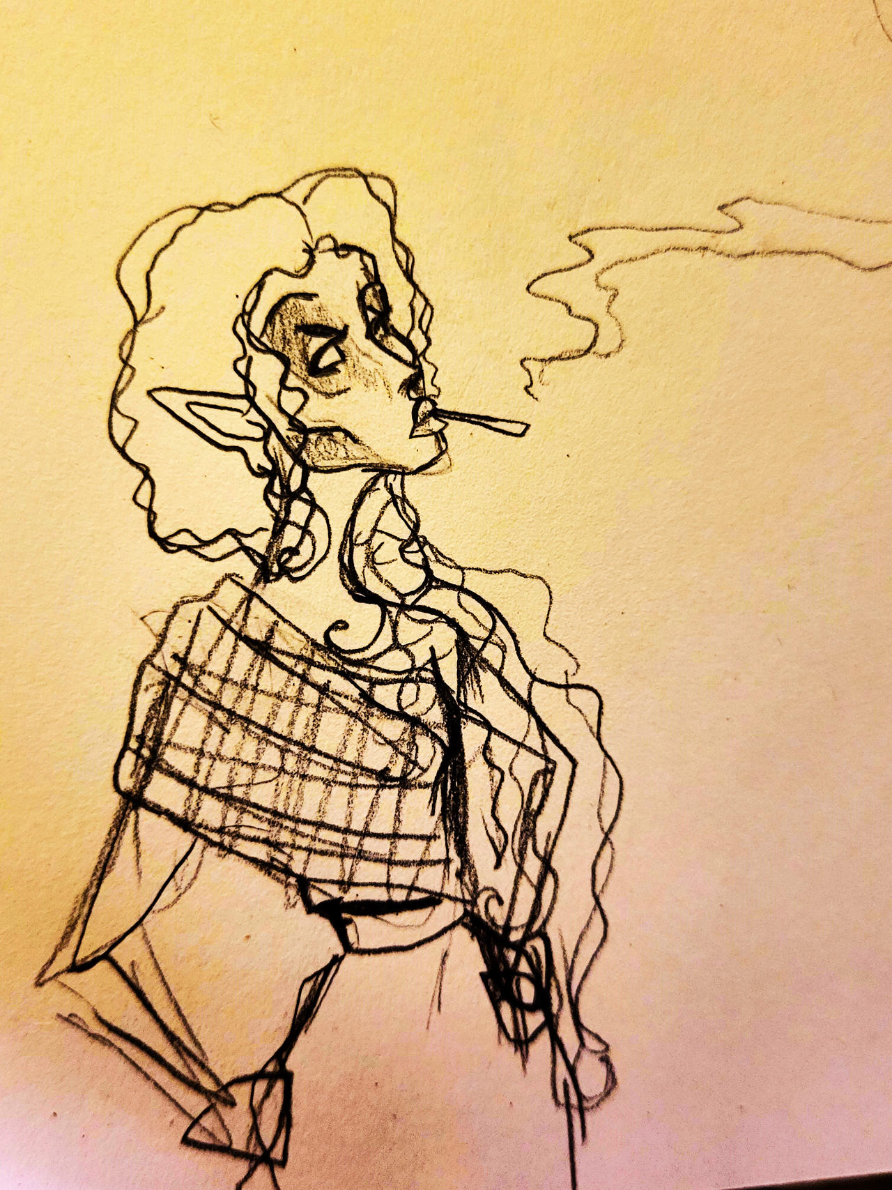 Smoking Woman sketch by etherhermit on DeviantArt Smoking Woman sketch by etherhermit on DeviantArt