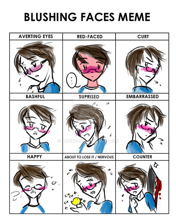Blushing Expression By Aibenq On Deviantart