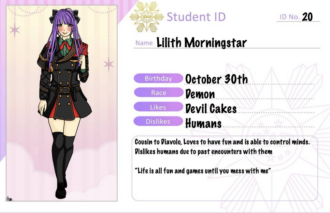 Obey Me Oc Lilith Morningstar By Artsywitch2000 On Deviantart