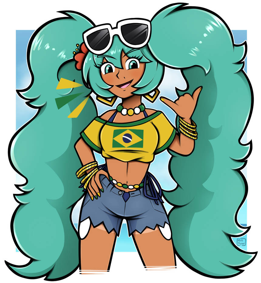 Brazilian Miku By Miss Psyson On Deviantart