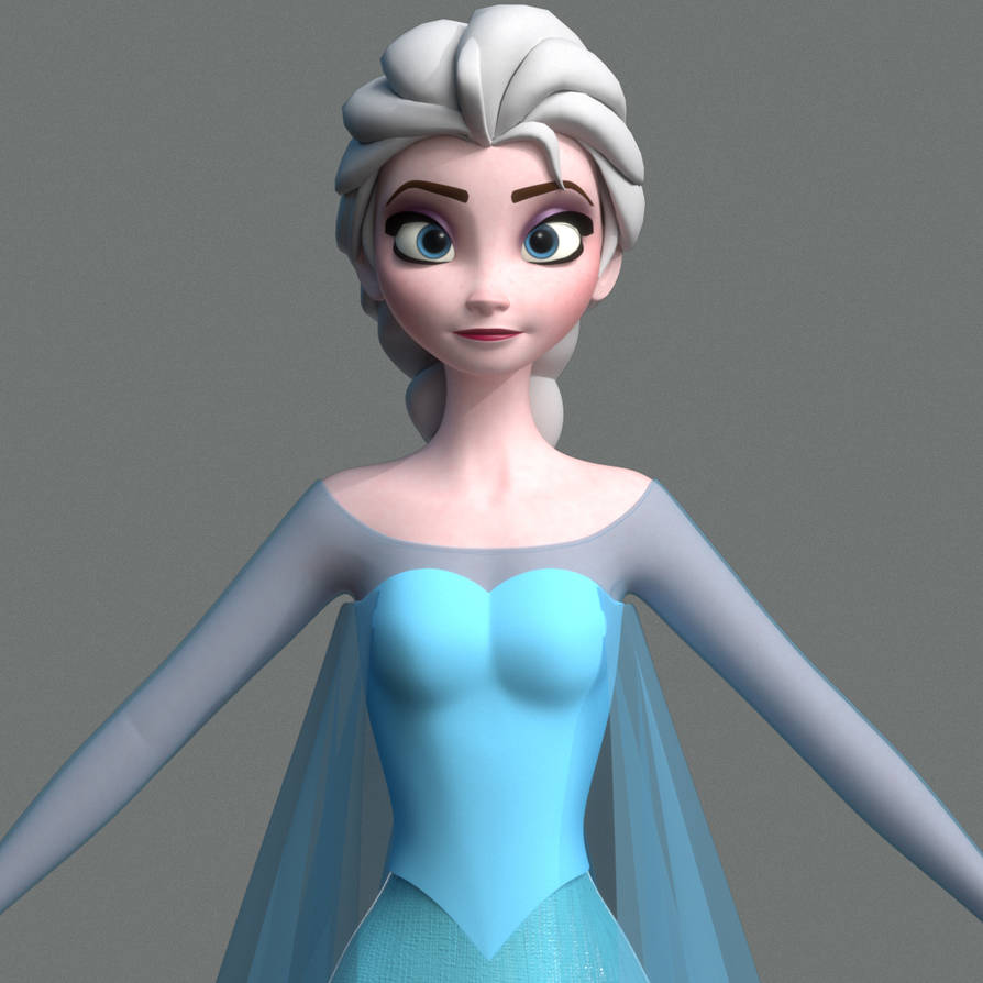Elsa 3d Model Update By 3d Modeler On Deviantart