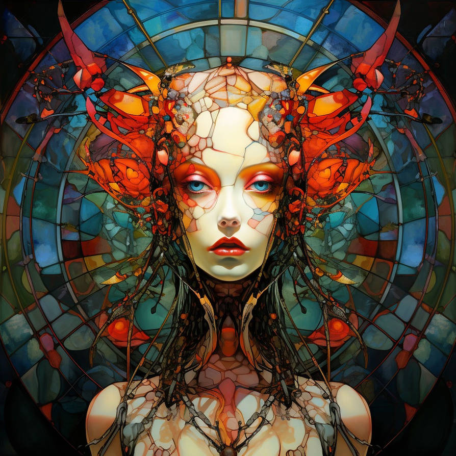 Stained Glass Portrait V6 By Lunarapprentice On Deviantart