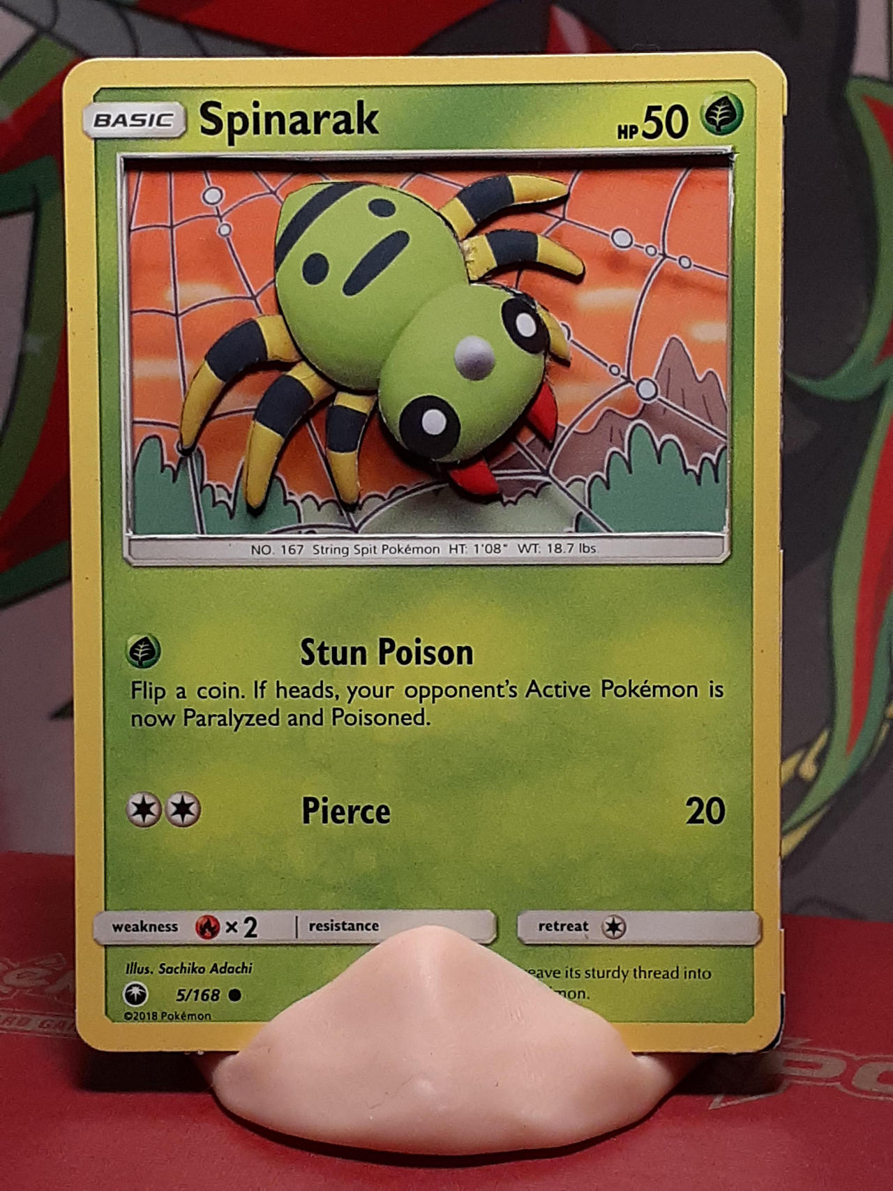 3d Pokemon Card Spinarak By Avrp On Deviantart