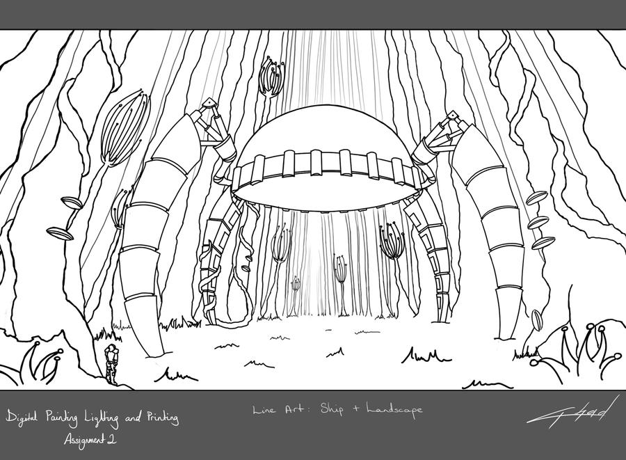 Environment Line Art by CainKinris on DeviantArt Environment Line Art by CainKinris on DeviantArt
