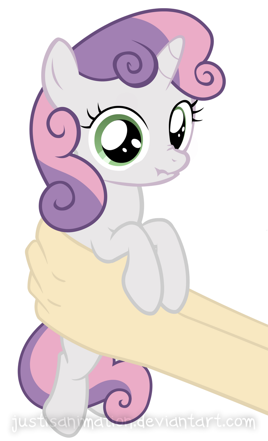 Sweetie Belle on hands by JustisAnimation on DeviantArt Sweetie Belle on hands by JustisAnimation on DeviantArt