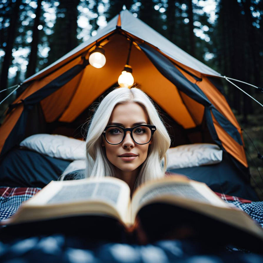 Long Platinum Blonde Hair Glasses Bed Reading B By Bobeson On Deviantart