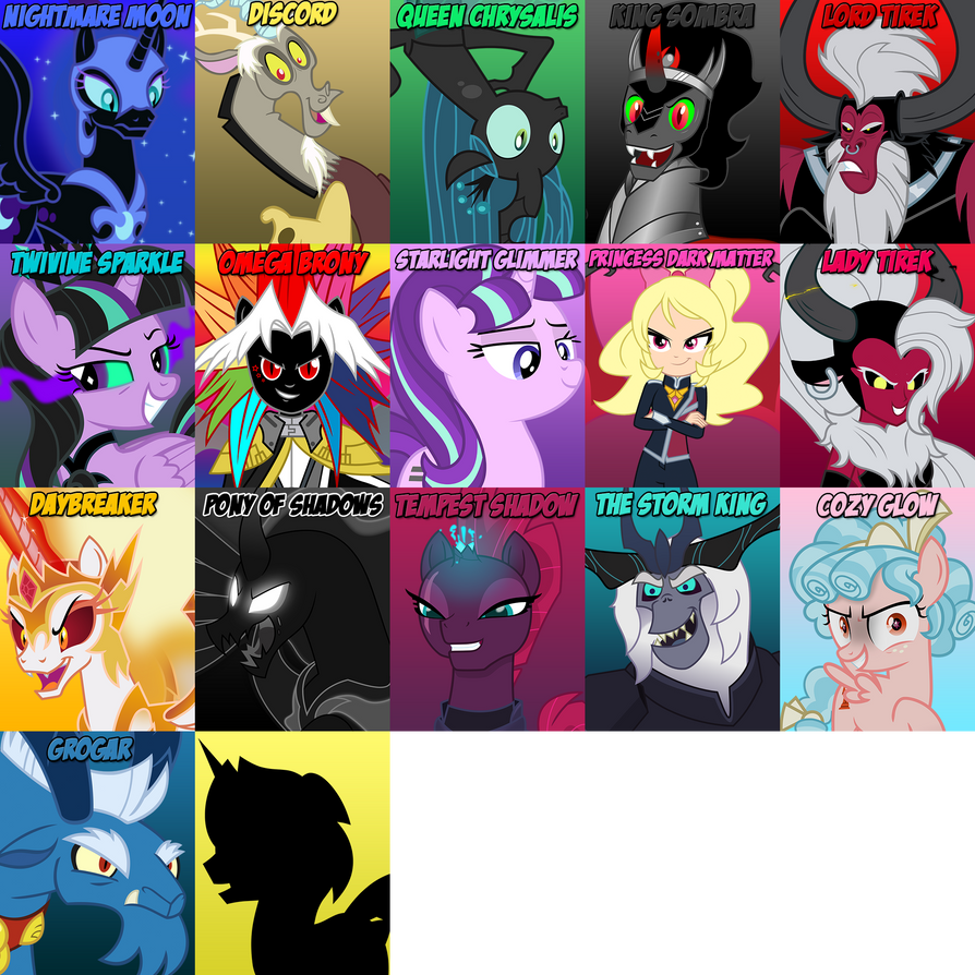 MLP FiM Villain Roster By DashieMLPFiM On DeviantArt mlp-fim-villain-roster-by-dashiemlpfim-on-deviantart
