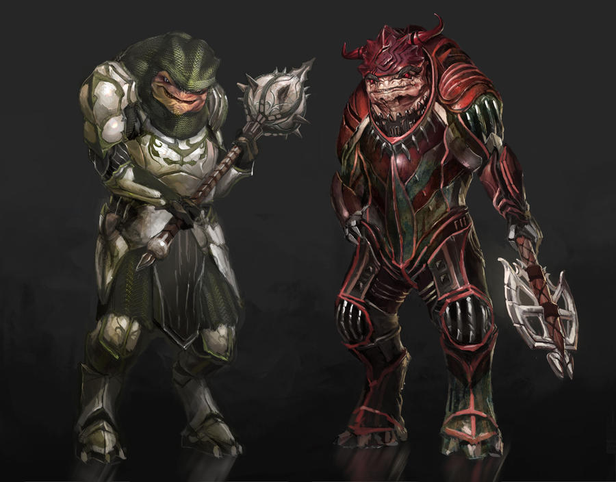 Dragon Effect Grunt And Wrex By Andrewryanart On Deviantart