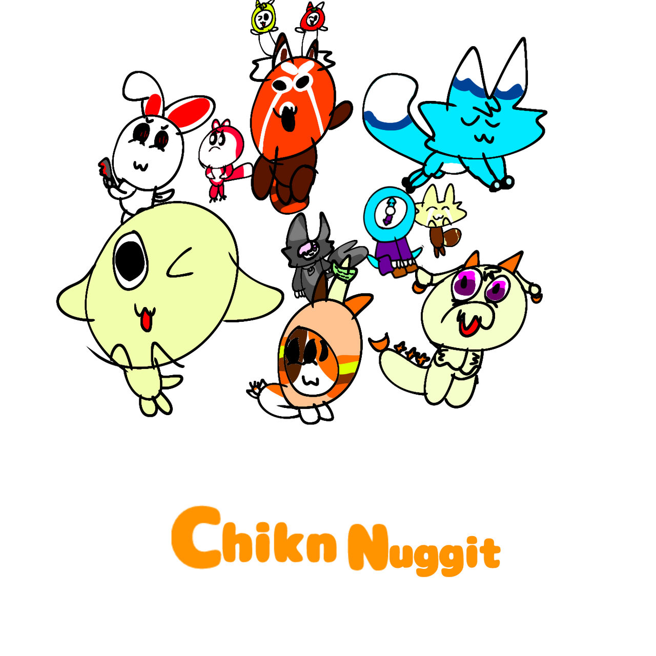 The Complete Gang Of Chikn Nuggit By Desenhosloucosoficia On Deviantart