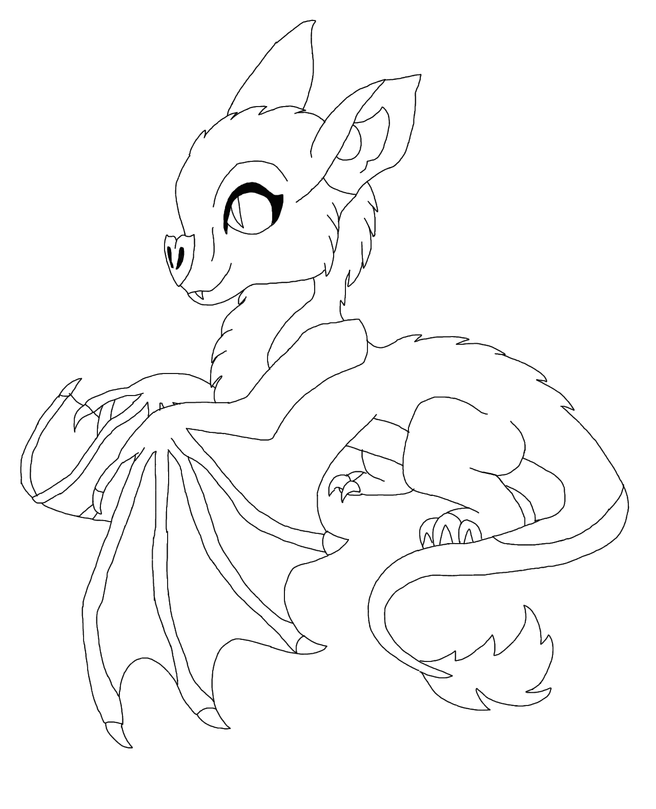 Bat Dragon Drawing Base By Dinofoxy5 On Deviantart