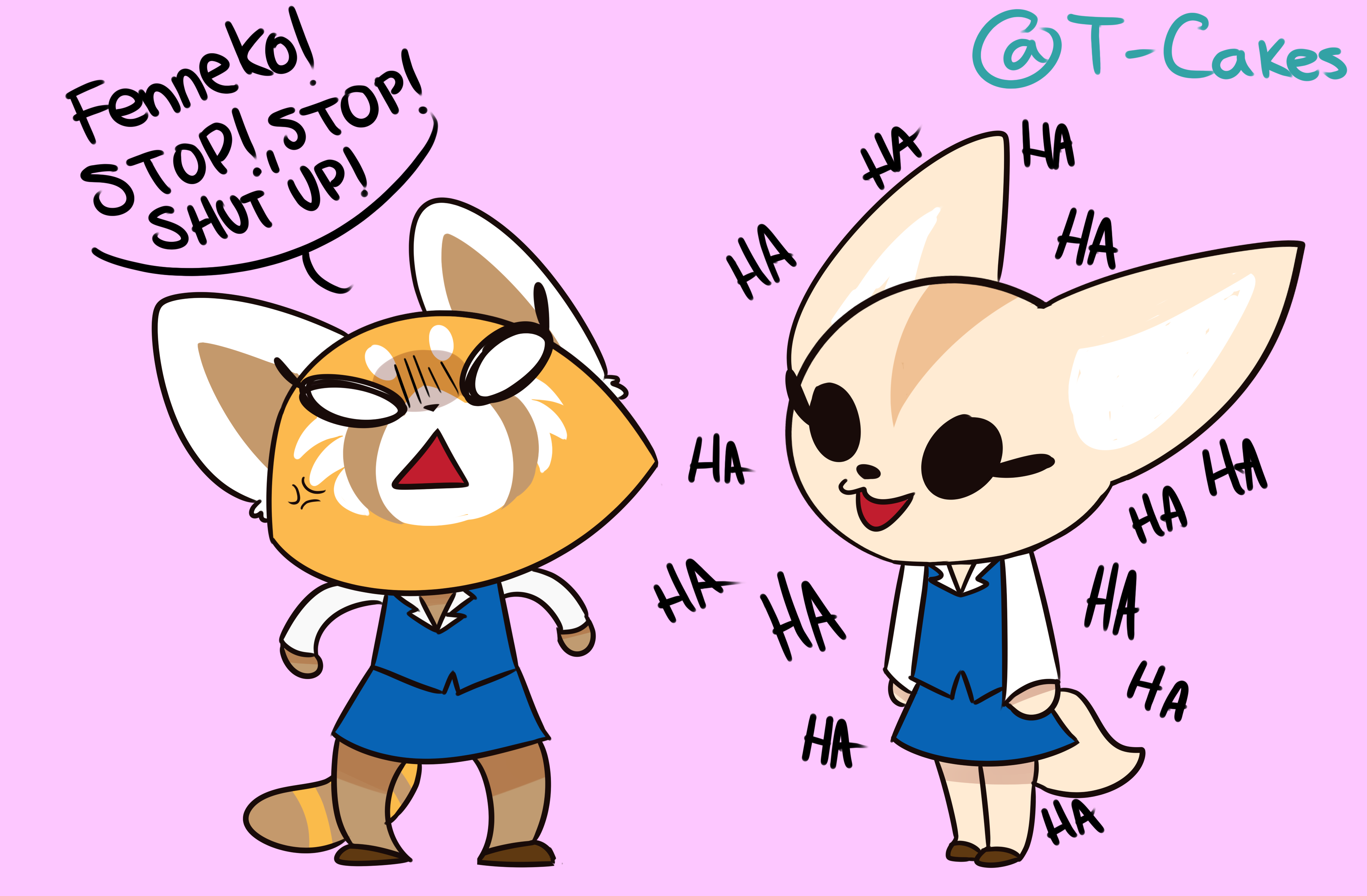Aggretsuko Fanart Retsuko And Fenneko By T Whiskers On Deviantart