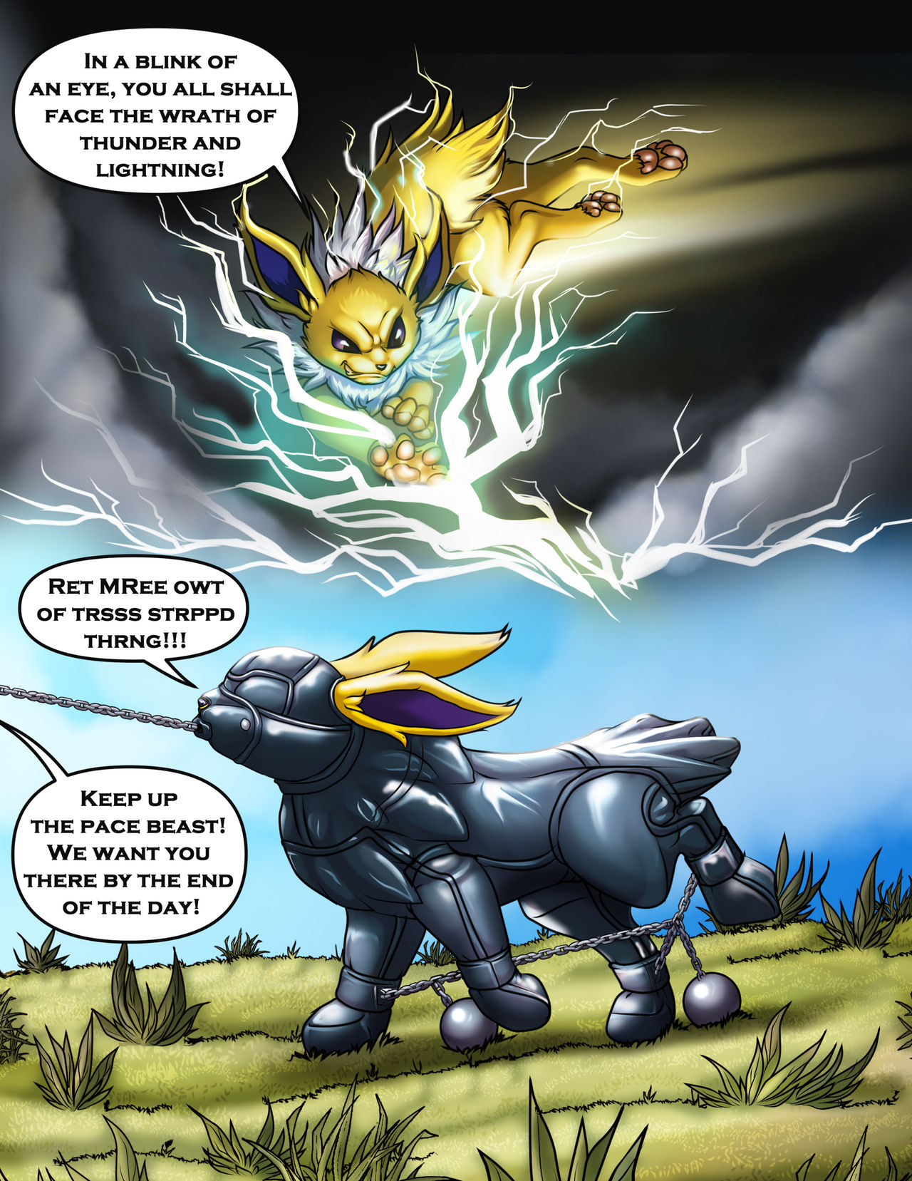 Jolteon Defeated By Raptorroper On Deviantart