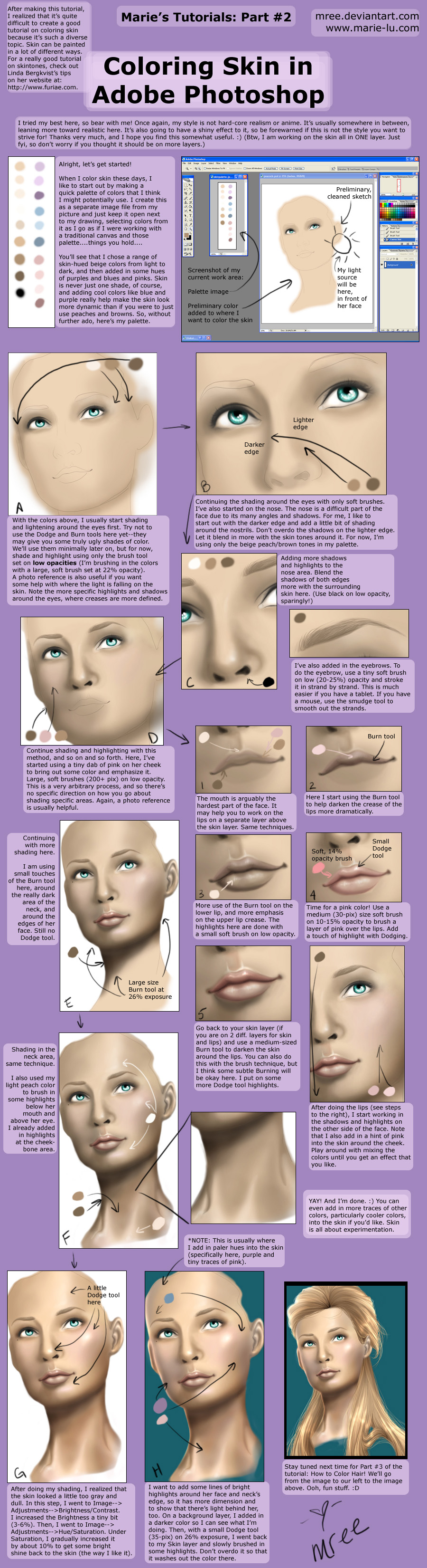 Coloring Skin in Photoshop by mree on DeviantArt