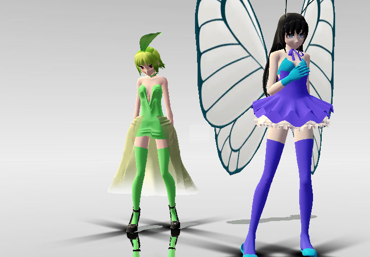 Mmd Chikorita And Butterfree By Rociineko On Deviantart