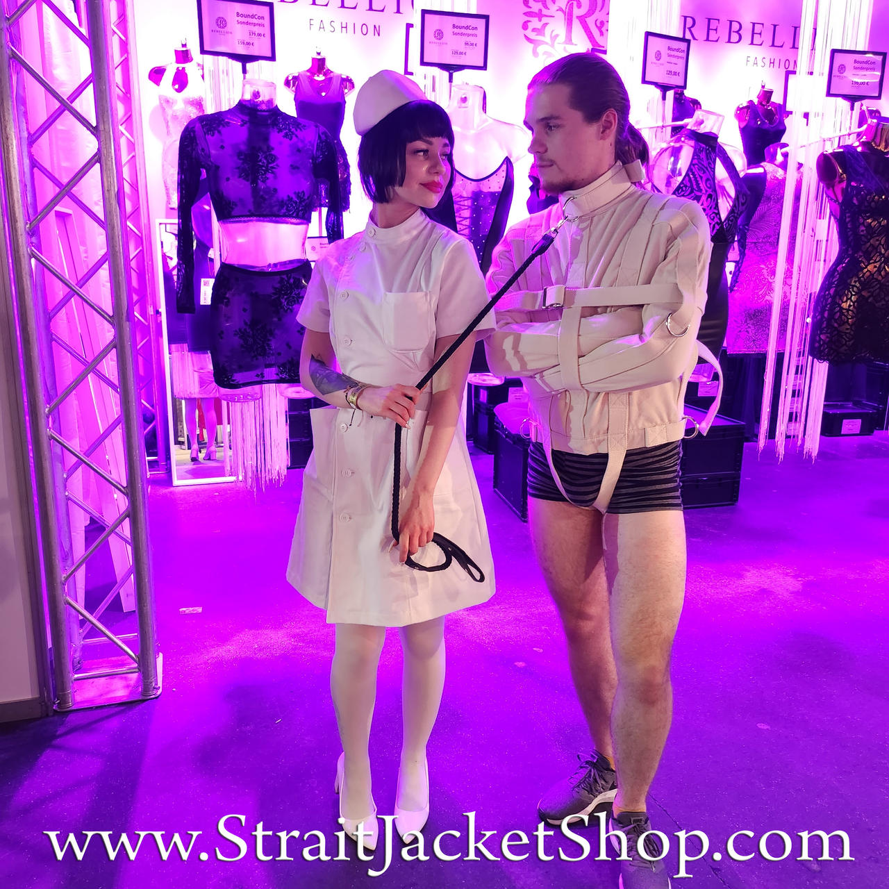 Strict Nurse With Patient In Straitjacket By Straitjacketshop On Deviantart