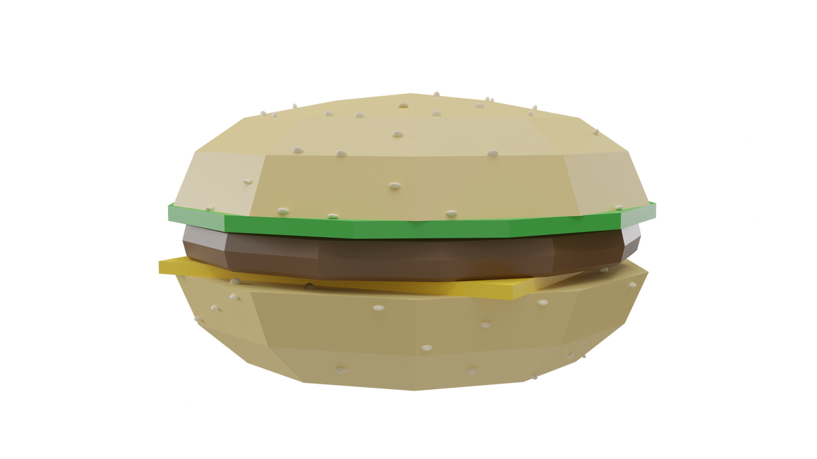 Low Poly Burger | Blender by Knutoo on DeviantArt Low Poly Burger | Blender by Knutoo on DeviantArt