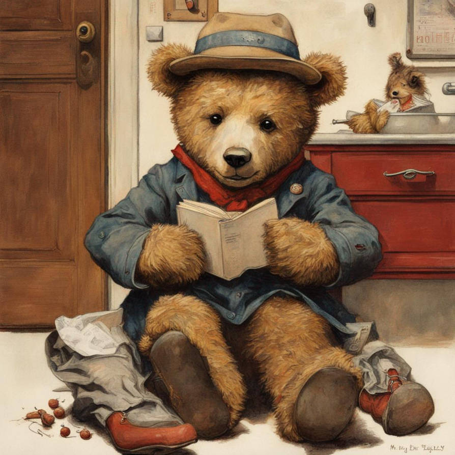 Teddy Bear In Norman Rockwell Style By Kencalif On Deviantart