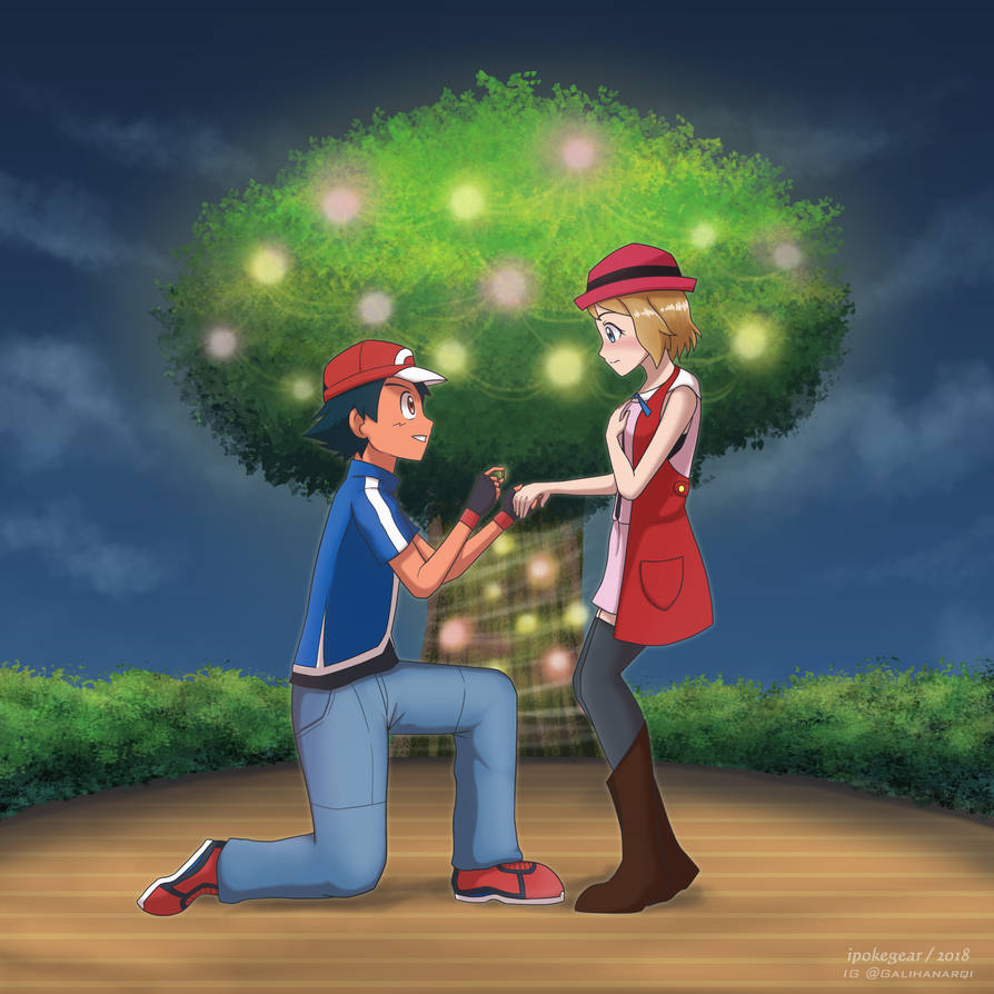 Comm Ash Proposes To Serena By Ipokegear On Deviantart