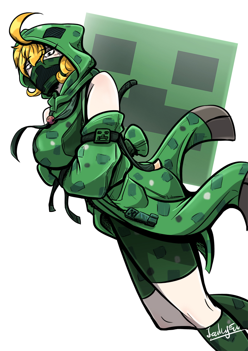 Creeper Humanized Minecraft Fanart By Jacklyneu On Deviantart