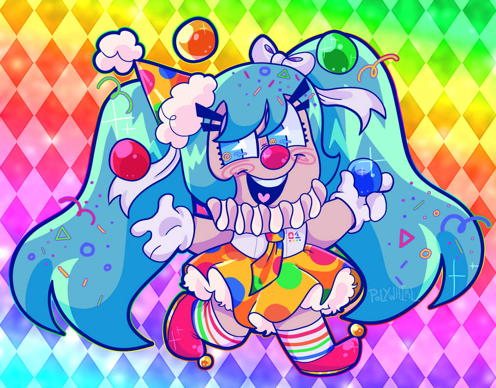 Clown Miku By Sceneclownz On Deviantart