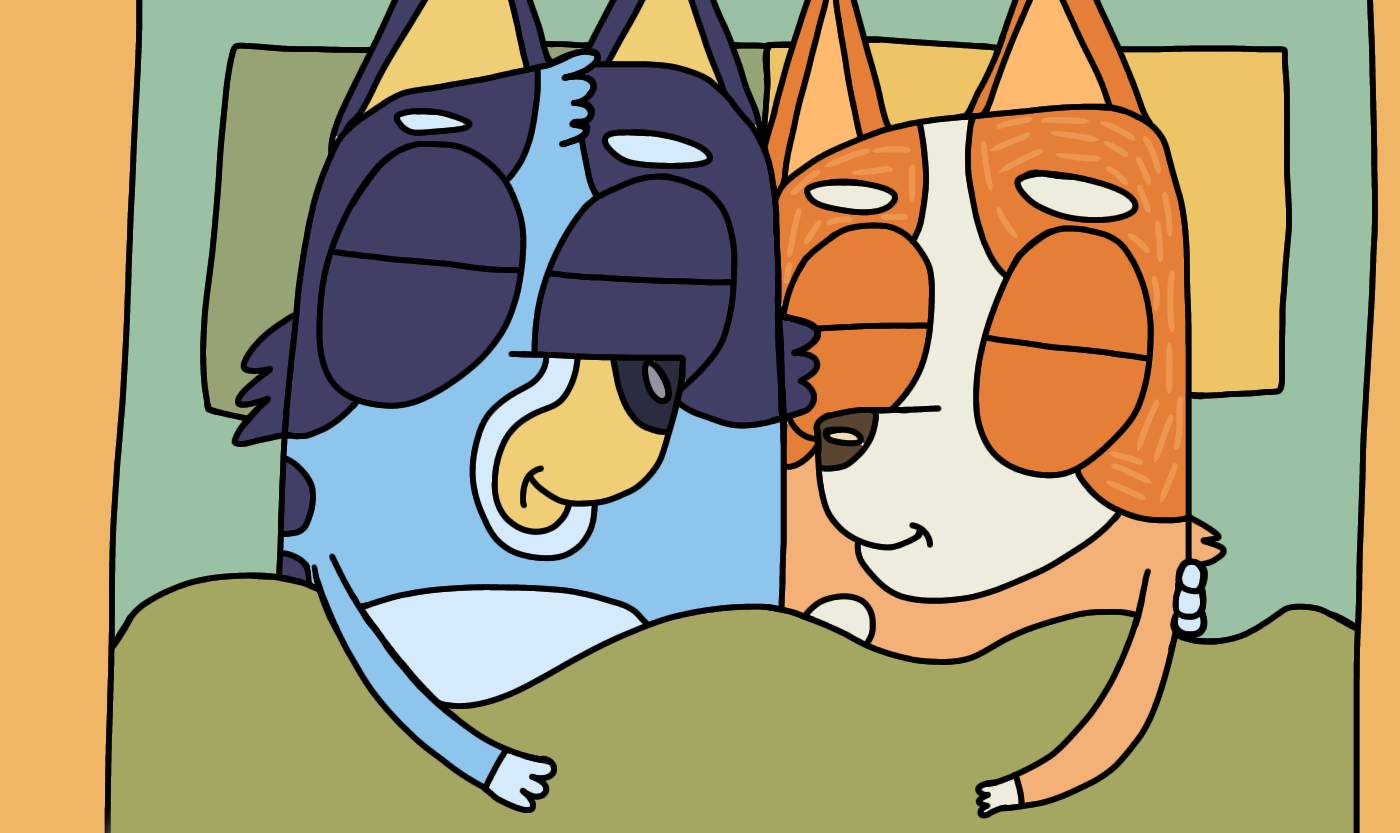 Adult Bluey And Bingo Sleeping By Andreiheeler On Deviantart