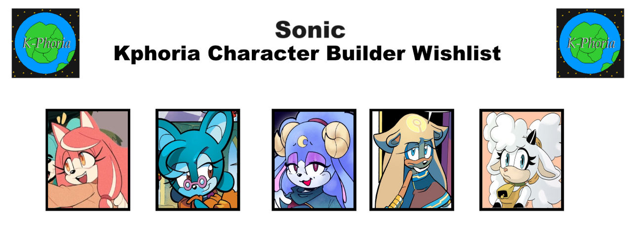 Sonic Kphoria Character Builder Wishlist By Novastarstrike On Deviantart