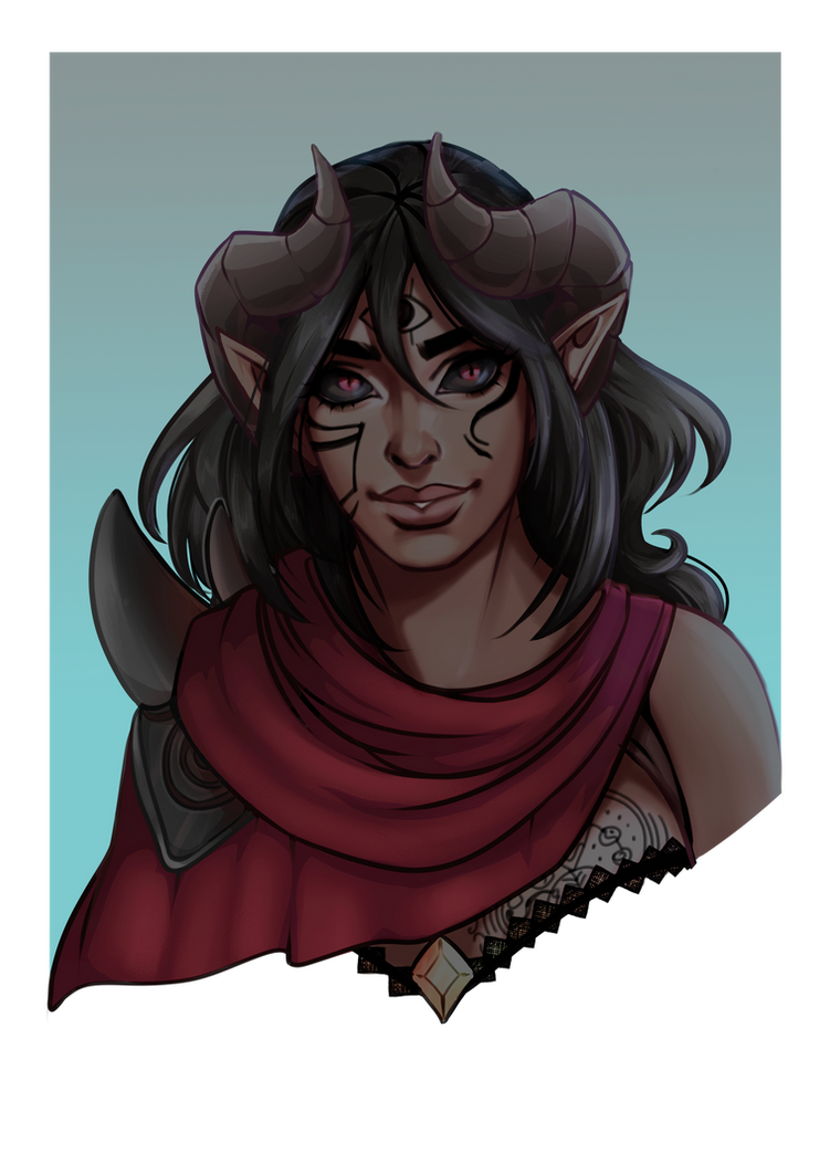 Commission Tiefling Girl By Werility On Deviantart