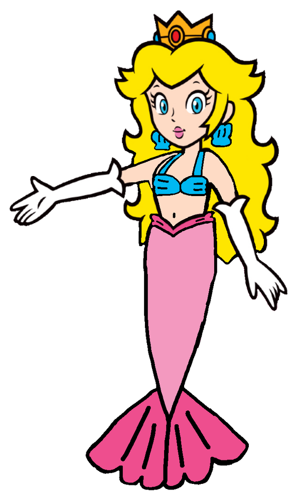Super Mario Princess Peach Mermaid 2d By Joshuat1306 On Deviantart