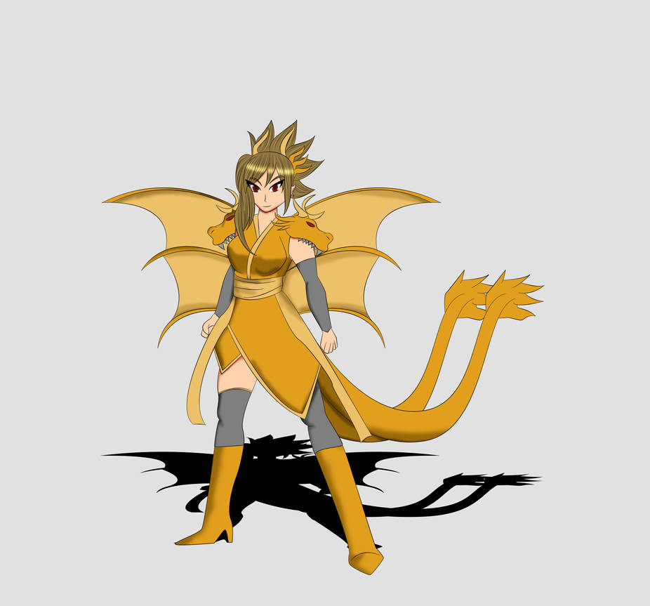 Guardian Ghidorah Gmk Kaiju Girl Full Body Design By Tsurugiknight On Deviantart