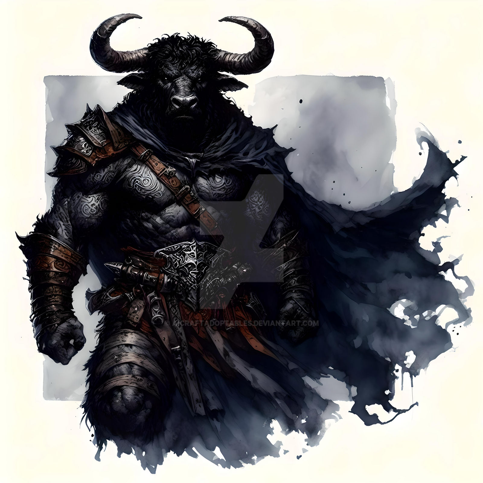 Minotaur Warrior Adoptable Character Art 8 By Aicraftadoptables On Deviantart