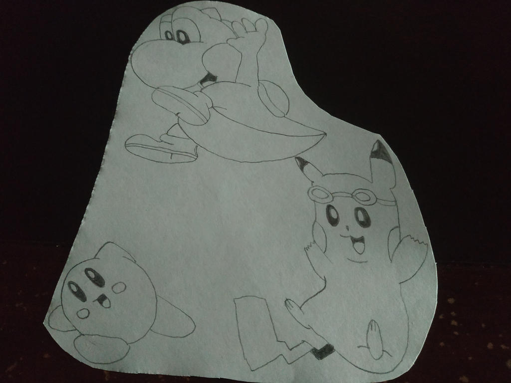 Yoshi Kirby Pikachu Super Smash Bros By Shinythejirachi On Deviantart