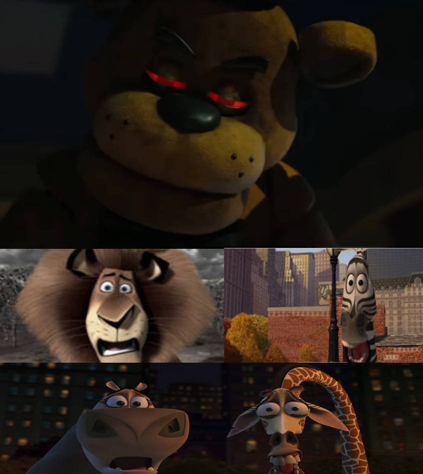 Alexmartygloriamelman Scared Of Freddy Fazbear By Maxtop9002 On Deviantart