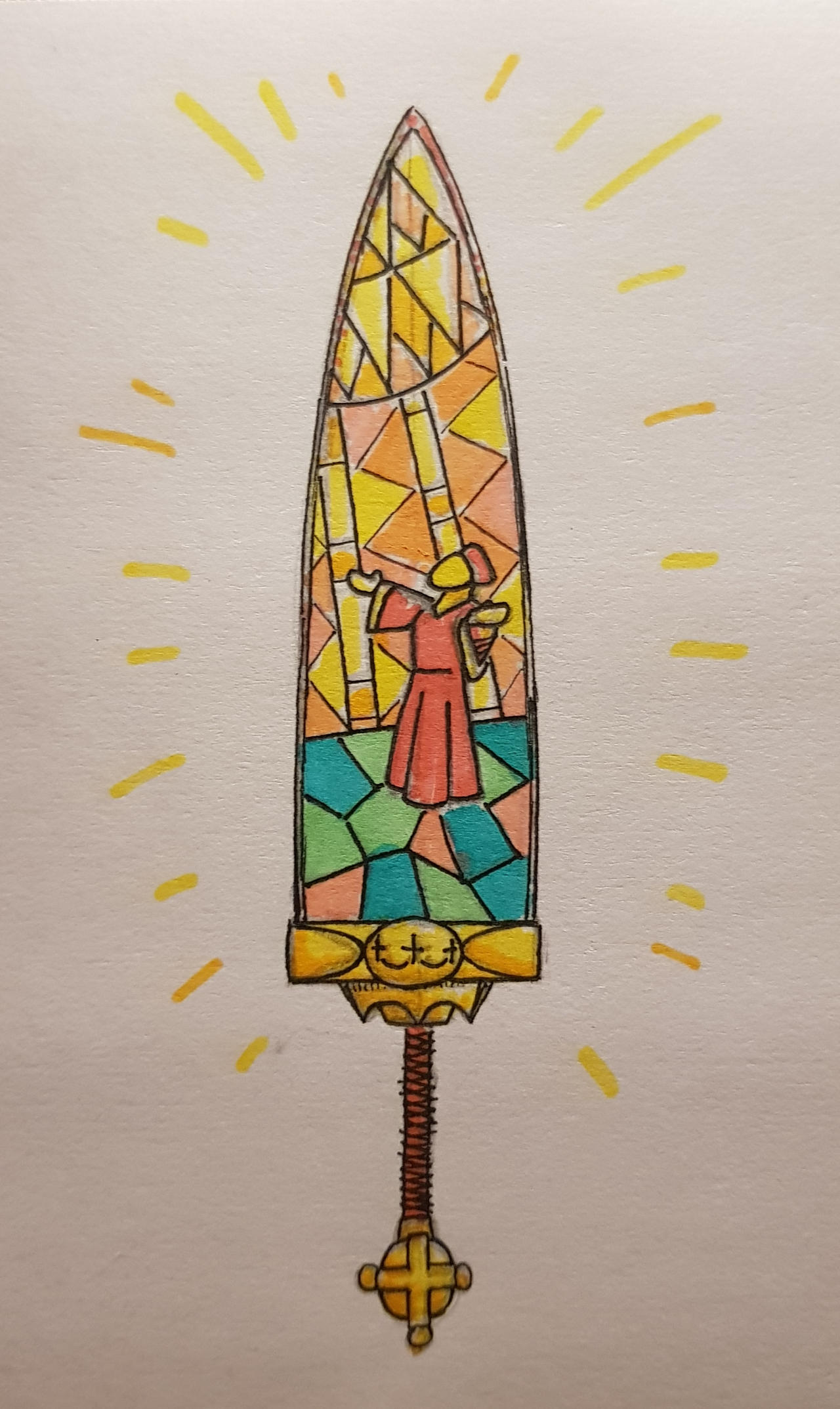 Stained Glass Sword Swordtember By Violetmarshmallows On Deviantart