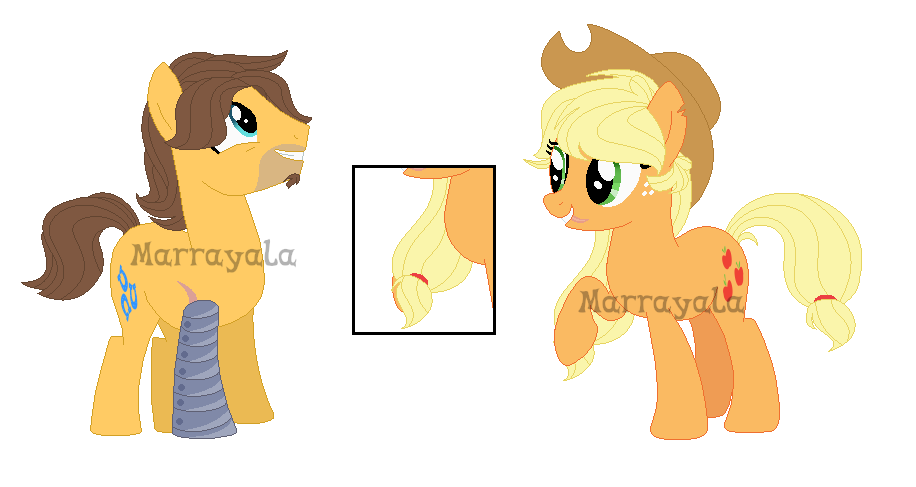 Mlp Applejack And Caramel By Marrayala On Deviantart