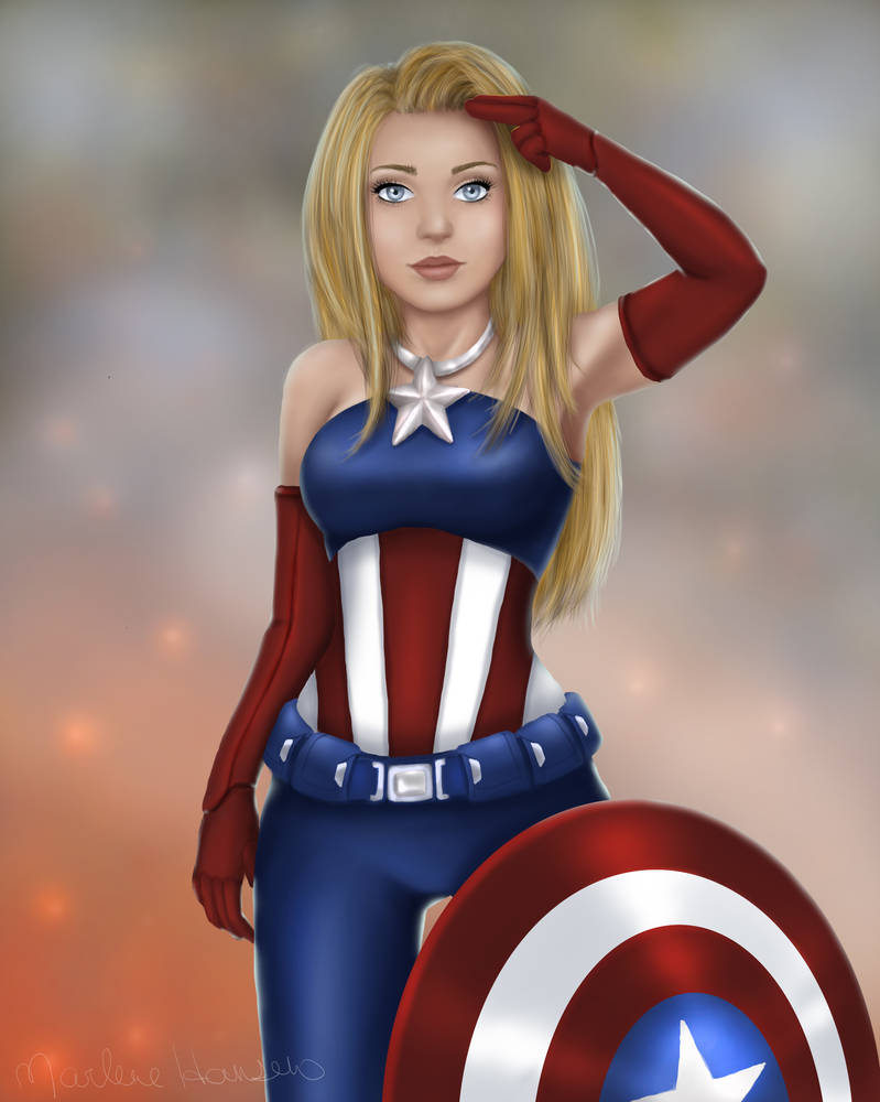 Captain America Girl By Marlenehansen On Deviantart