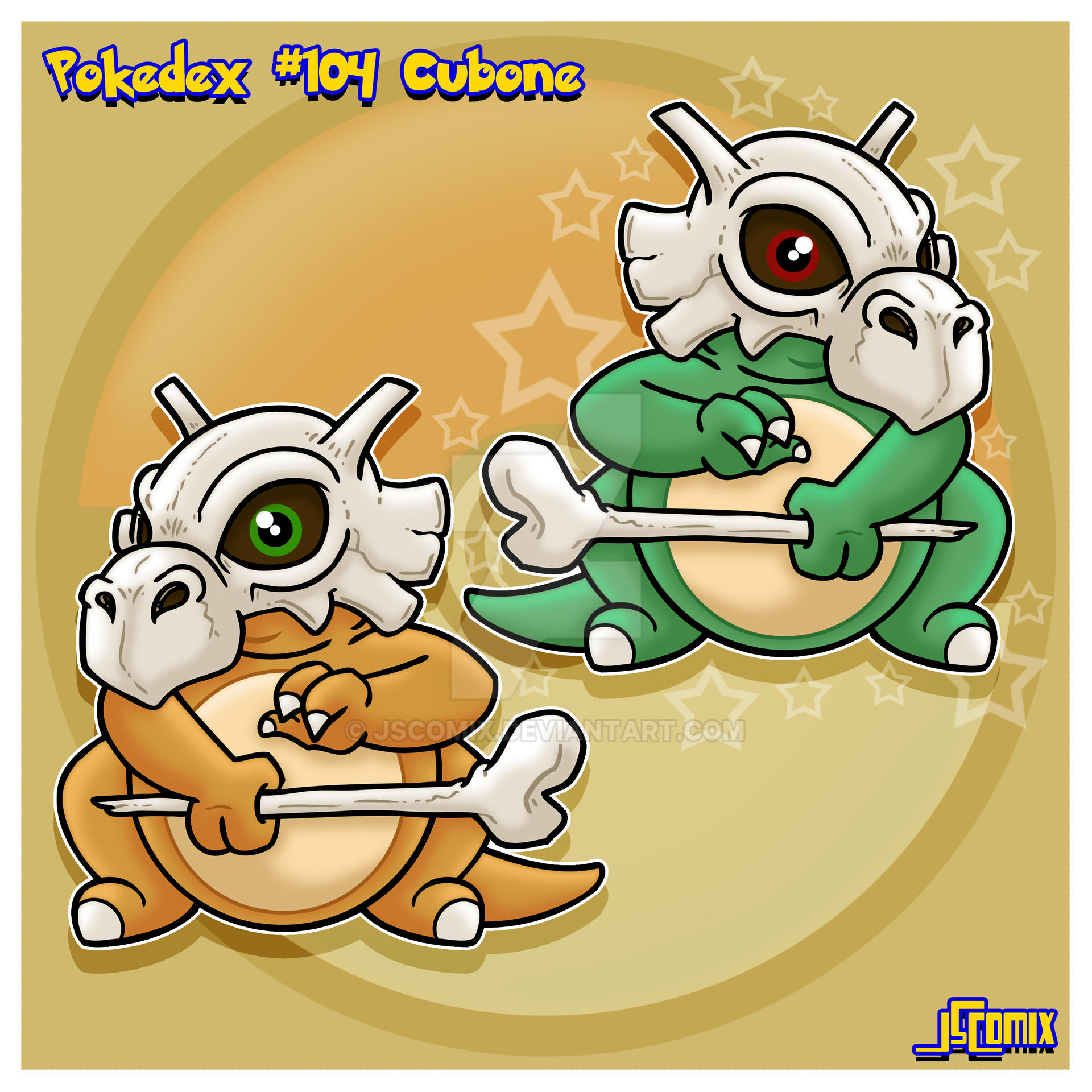 Pokedex 104 Cubone By Jscomix On Deviantart