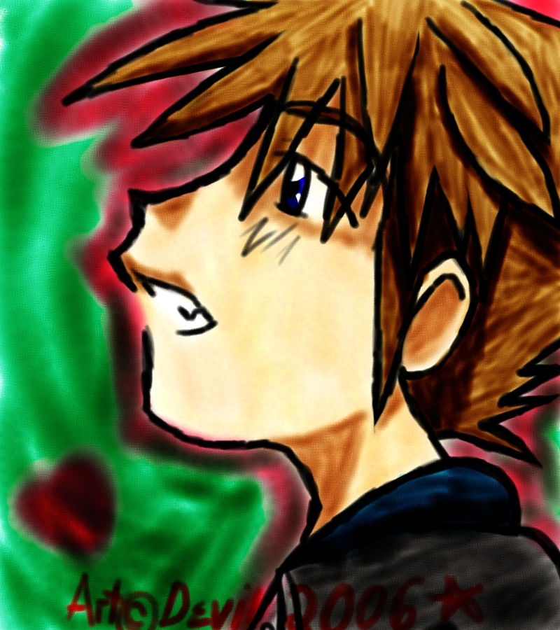 Sora Close Up By Devil By Chain Memories On Deviantart