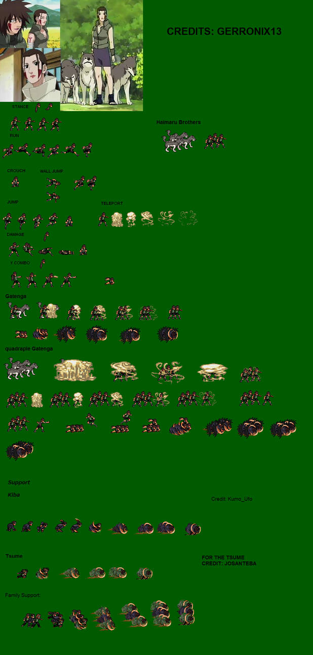 Hana Inuzuka Sprite Sheet By Dantewreckmen 999 On Deviantart