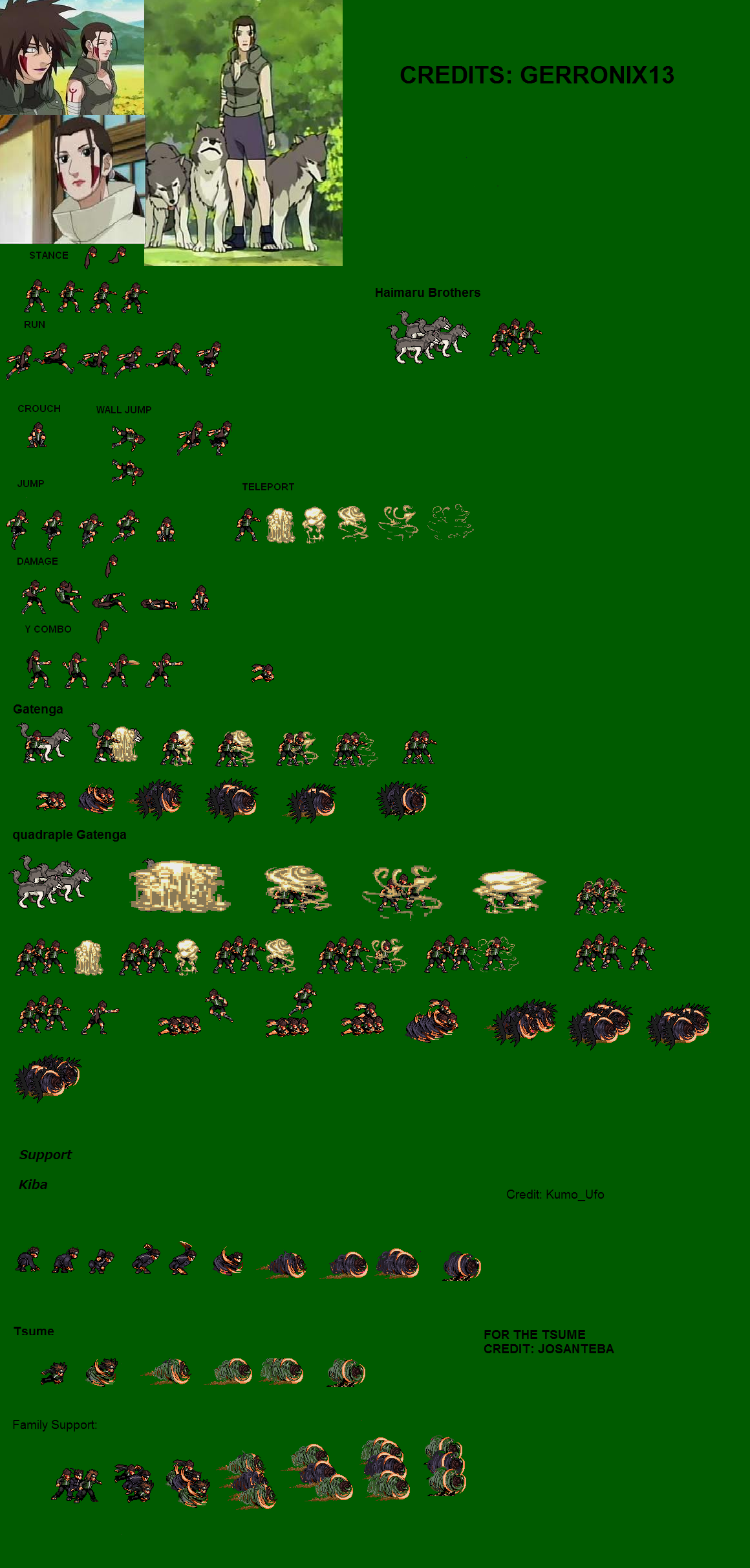 Hana Inuzuka Sprite Sheet By Dantewreckmen 999 On Deviantart