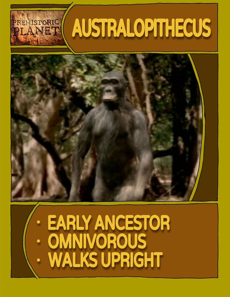 Prehistoric Planet 2002 Australopithecus Card By Dncznd6q On Deviantart