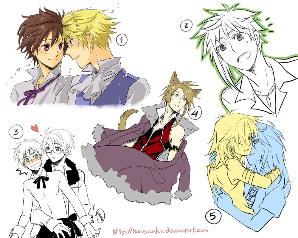 Sketch Requests 1 By Harumaru Shi On Deviantart