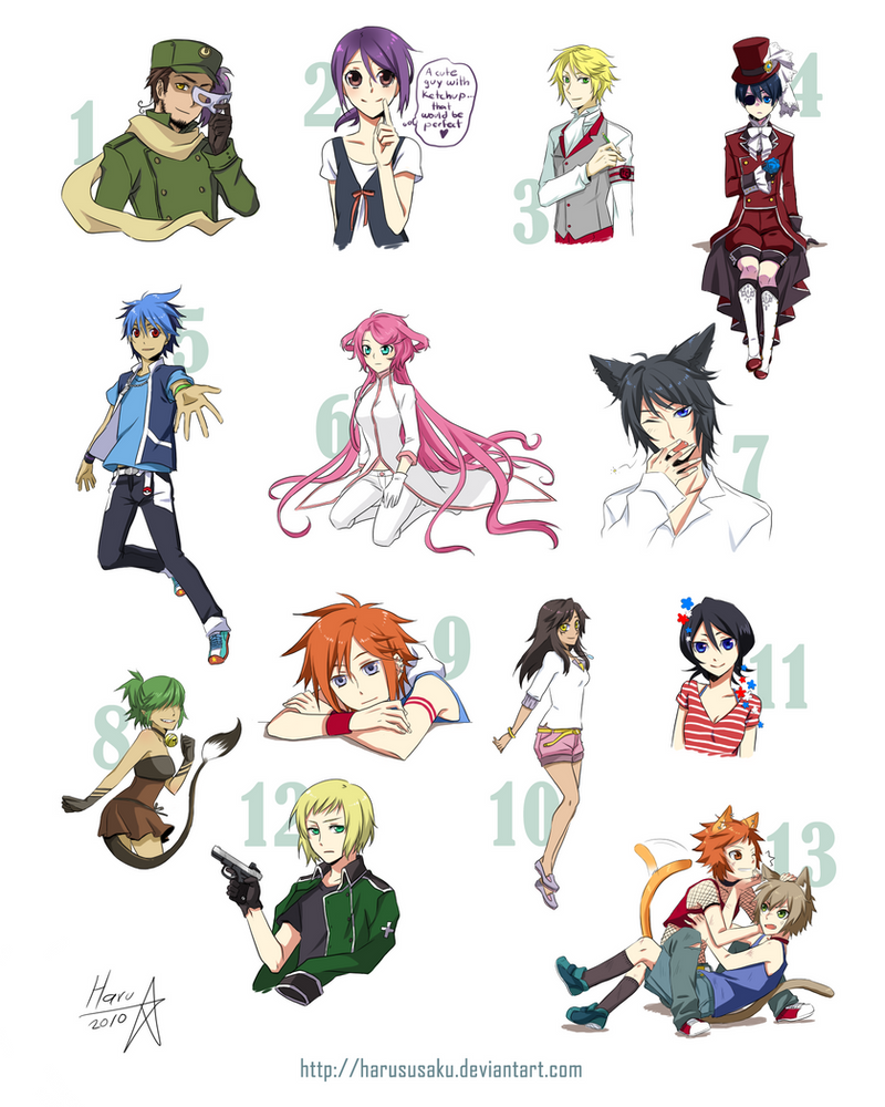 Sketch Requests 4 Complete By Harumaru Shi On Deviantart