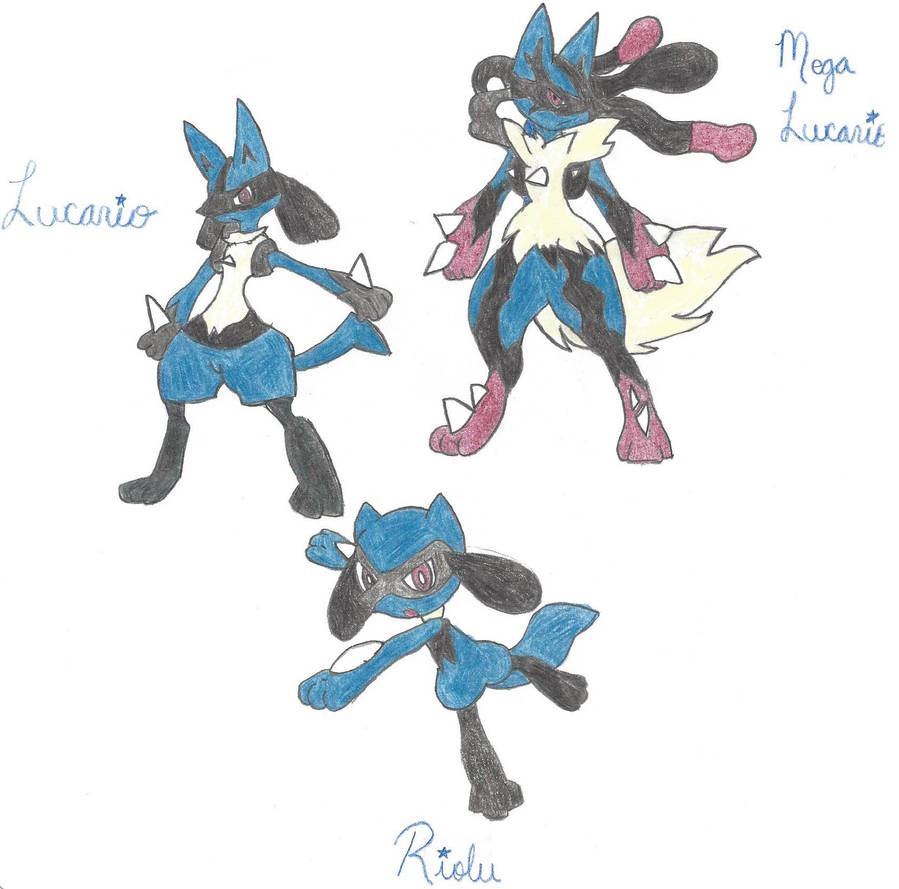 Lucario Evolutions By Moonprincess04 On Deviantart
