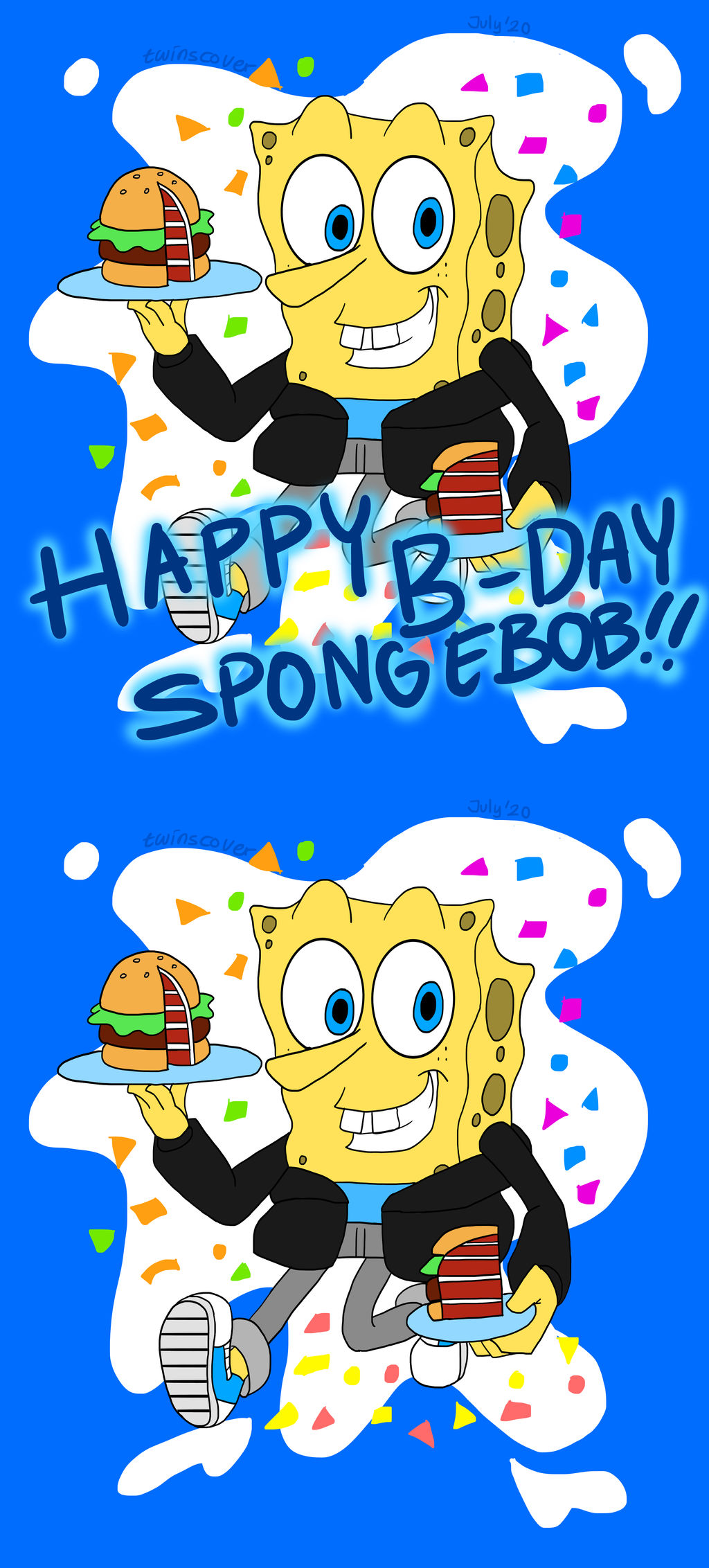 Spongebob Happy Birthday By Twinscover On Deviantart