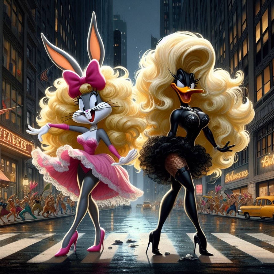 Bugs And Daffy In Drag By The Frilly Salon On Deviantart