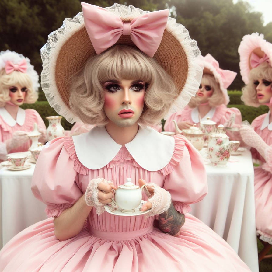 Stan Needed To Work On His Tea Party Ettiquete By The Frilly Salon On