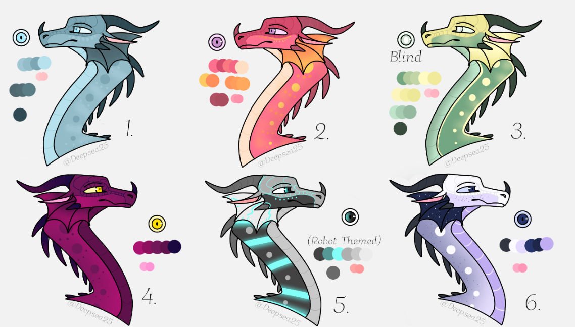 RainWing HeadShots Adoptable! (3/6 OPEN) by Deepsea25 on DeviantArt RainWing HeadShots Adoptable! (3/6 OPEN) by Deepsea25 on DeviantArt