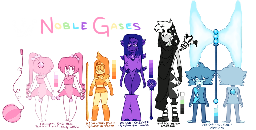 Noble Gases by lalonyx on DeviantArt Noble Gases by lalonyx on DeviantArt