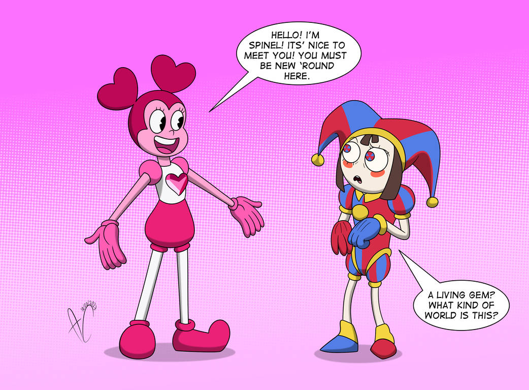 Spinel Meets Pomni By Aaronthemeerkat On Deviantart